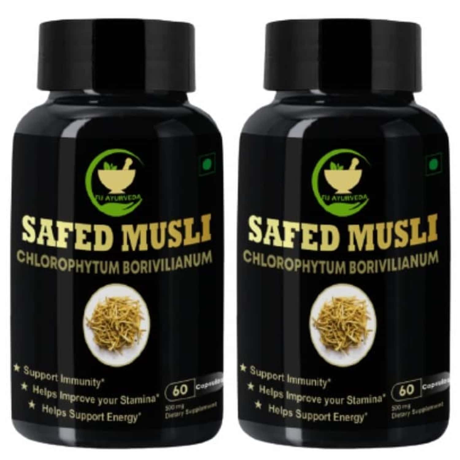 Buy FIJ AYURVEDA SAFED MUSLI EXTRACT CAPSULE (CHLOROPHYTUM BORIVILIANUM) - 500MG 60 CAPSULES ...