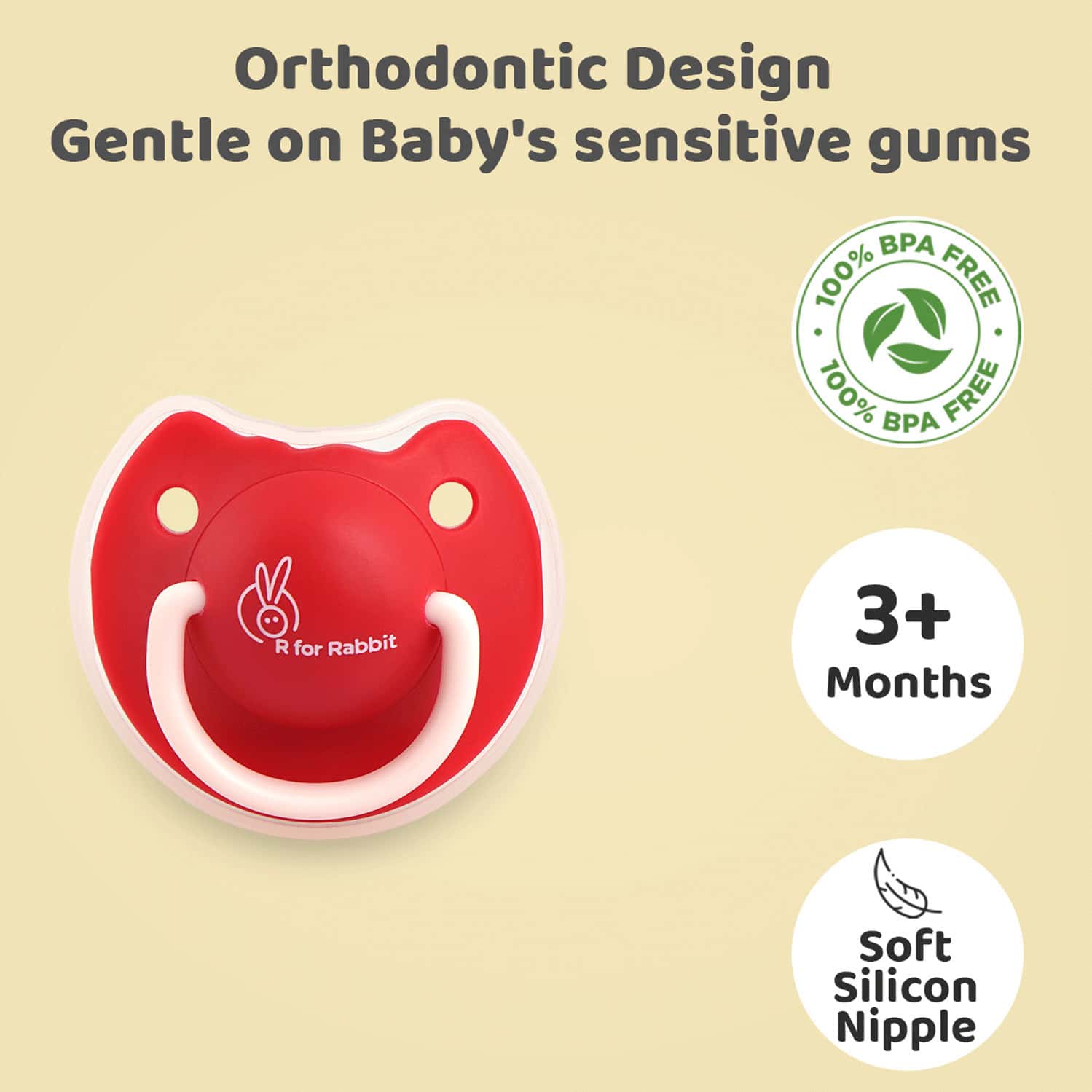 Buy R FOR RABBIT TUSKY PACIFIER-M RED Online & Get Upto 60% OFF at ...