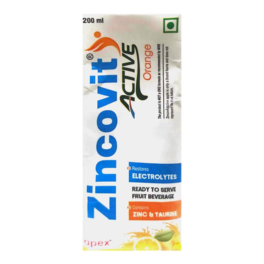 Buy ZINCOVIT ACTIVE ELECTROLYTES | APPLE | TETRAPACK | 200 ML Online ...