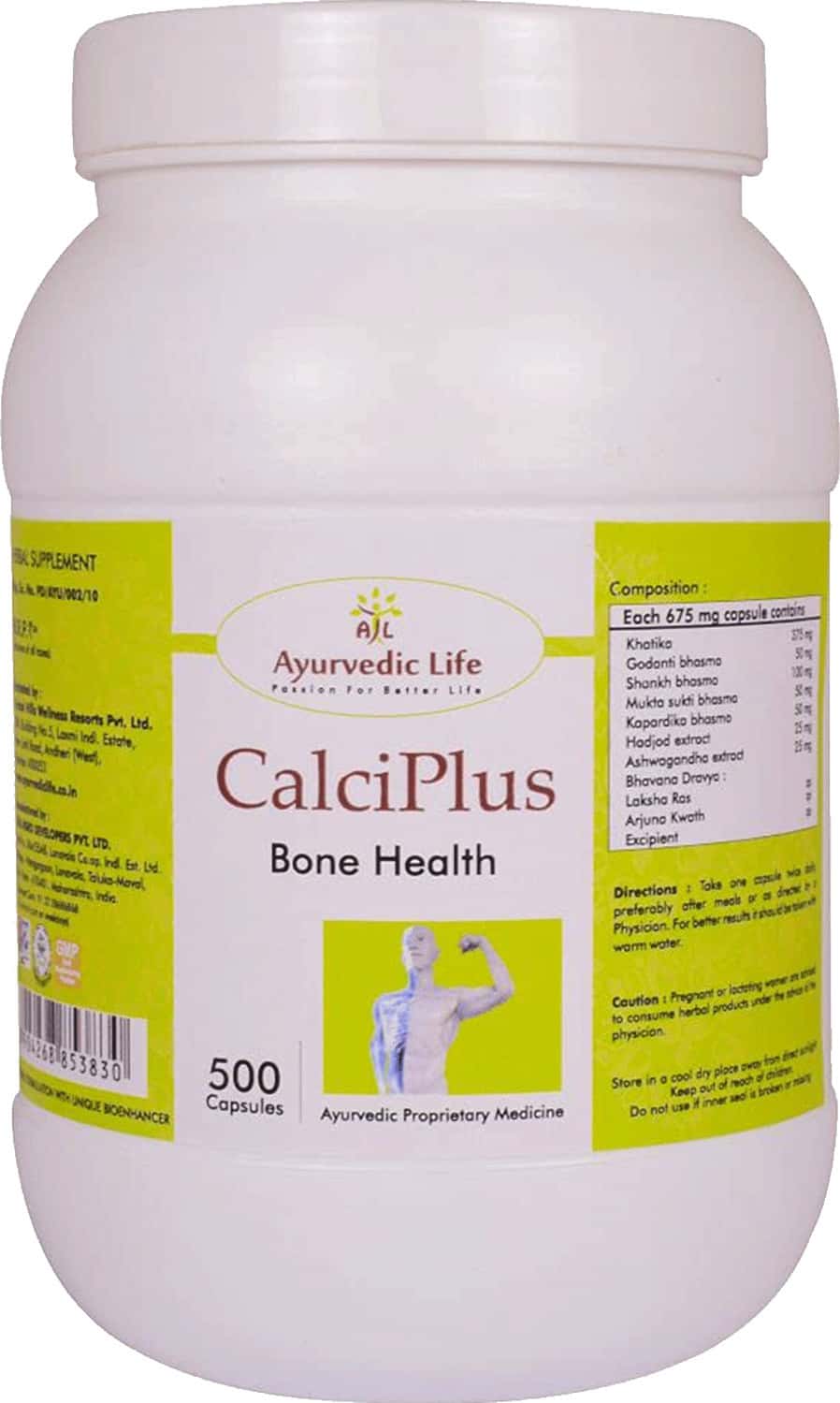 Buy NATURZ AYURVEDA CALCIPLUS - 500 CAPSULES (PACK OF 2) Online & Get ...