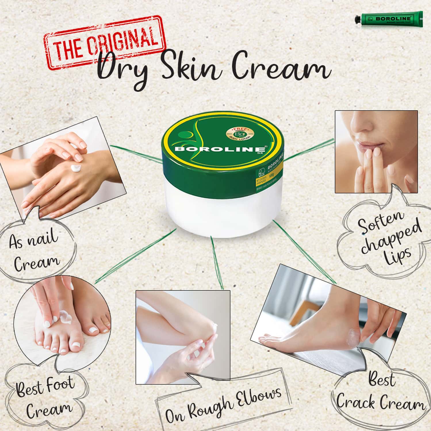 Buy BOROLINE ANTISEPTIC AYURVEDIC CREAM 100GM X 3 + FREE BO BODY LOTION ...