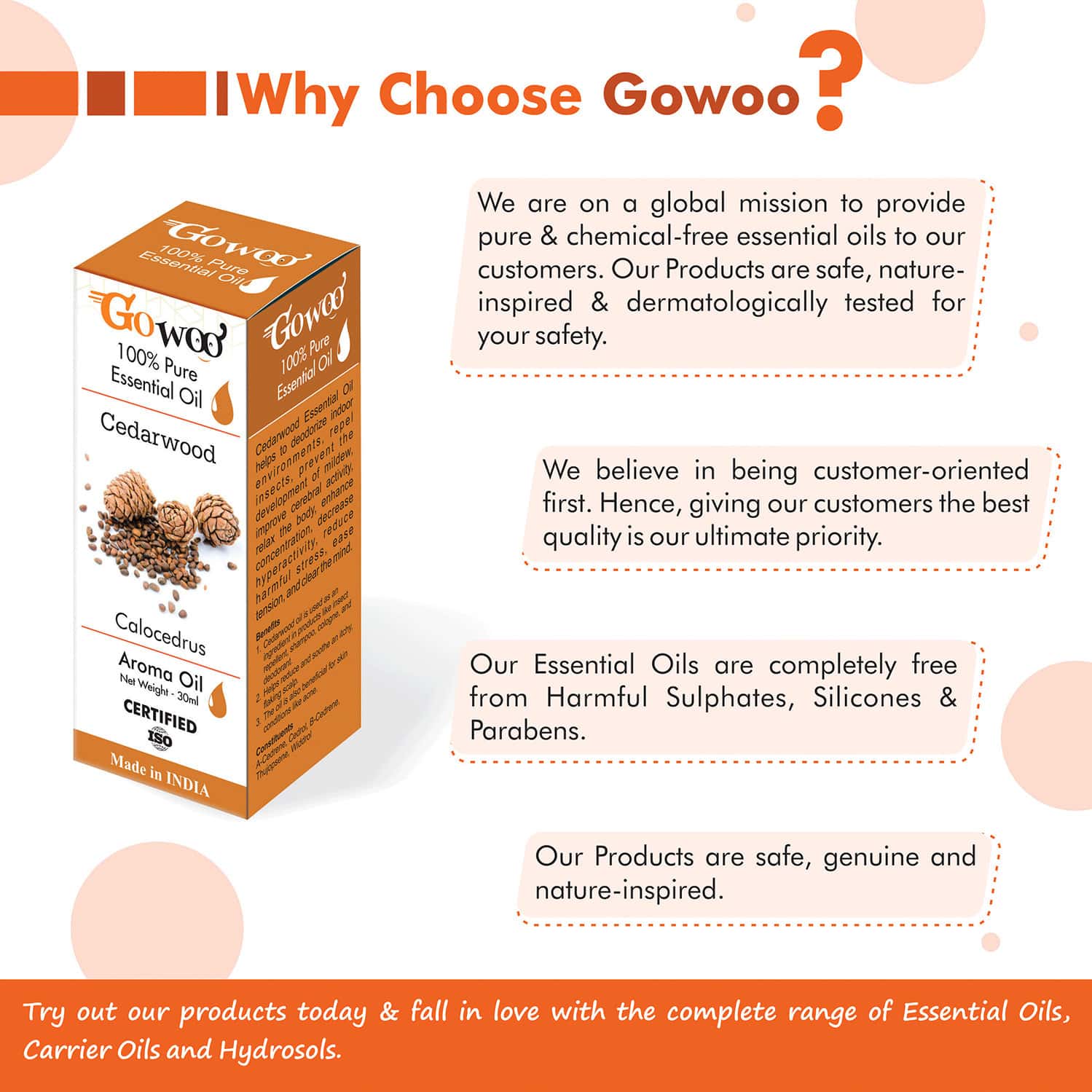 Buy GO WOO 100% PURE CEDARWOOD OIL VIRGIN & UNDILIUTED 30 ML Online ...
