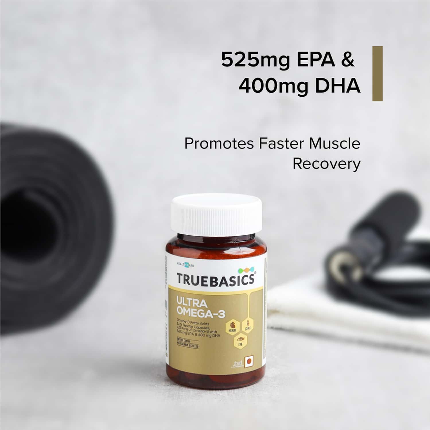 Buy TRUEBASICS ULTRA OMEGA, ENRICHED WITH 1250 MG|425MG EPA & 325MG DHA ...