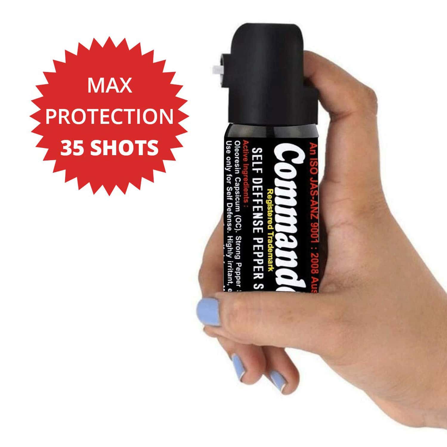 Buy COMMANDER SELF DEFENSE PEPPER SPRAY FOR SAFETY/PROTECTION PACK OF 2 ...