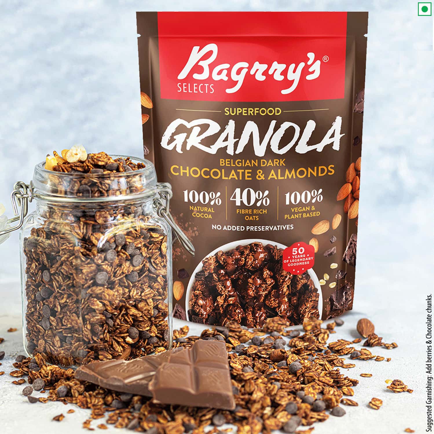 Buy BAGRRYS GRANOLA BELGIAN DARK CHOCOLATE & ALMONDS 400 GM Online ...