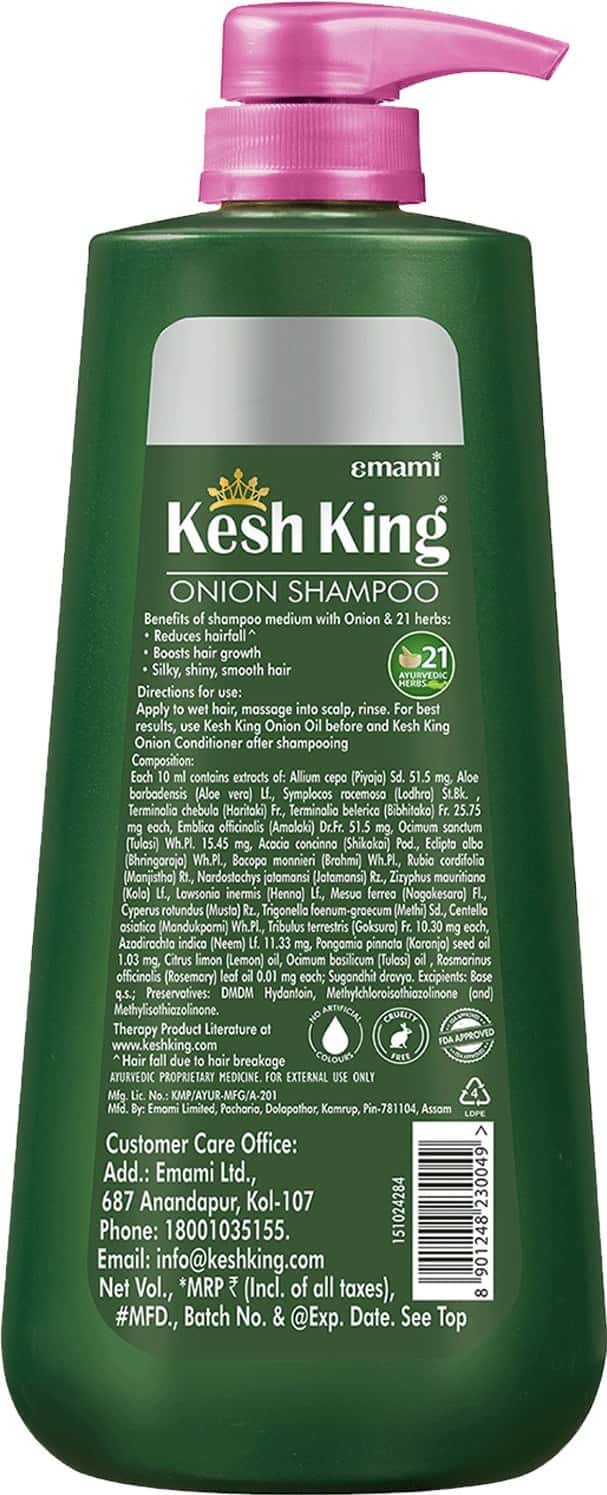 Buy KESH KING AYURVEDIC ONION SHAMPOO|REDUCES HAIR FALL AND BOOSTS HAIR GROWTH 600ML Online ...