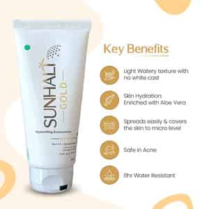 Buy SUNHALT GOLD SPF 50 TUBE OF 60GM HYDRATING SUNSCREEN Online & Get ...