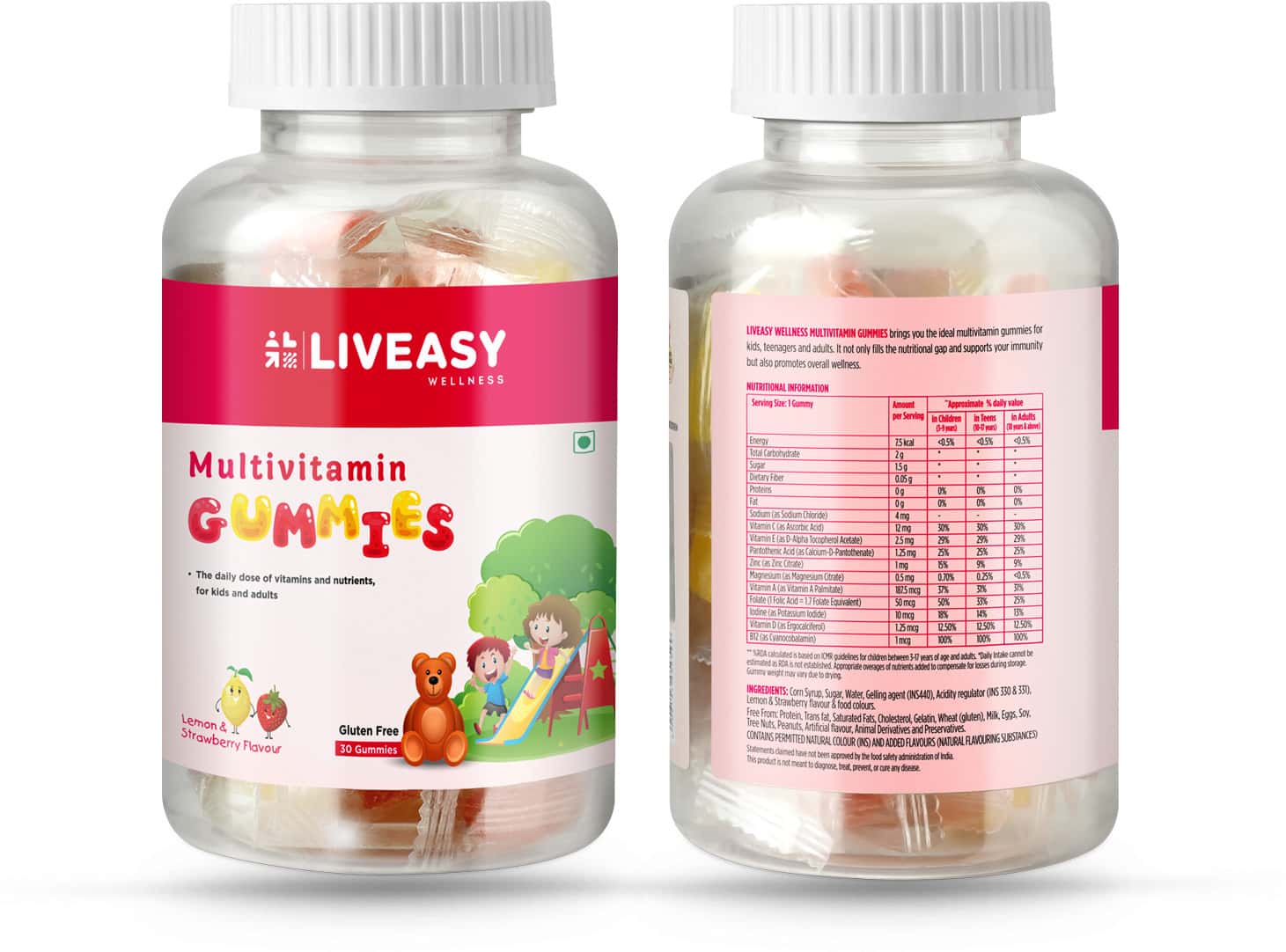 Buy LIVEASY WELLNESS MULTIVITAMIN GUMMIES FOR KIDS AND ADULTS- PACK OF ...