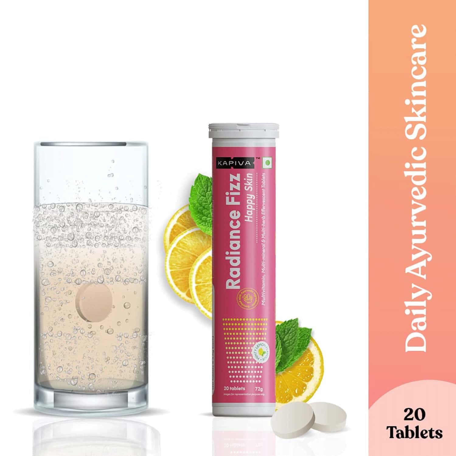 Buy KAPIVA SKIN RADIANCE FIZZ | 10-IN-1 SKIN HEALTH SUPPLEMENT | 20 ...