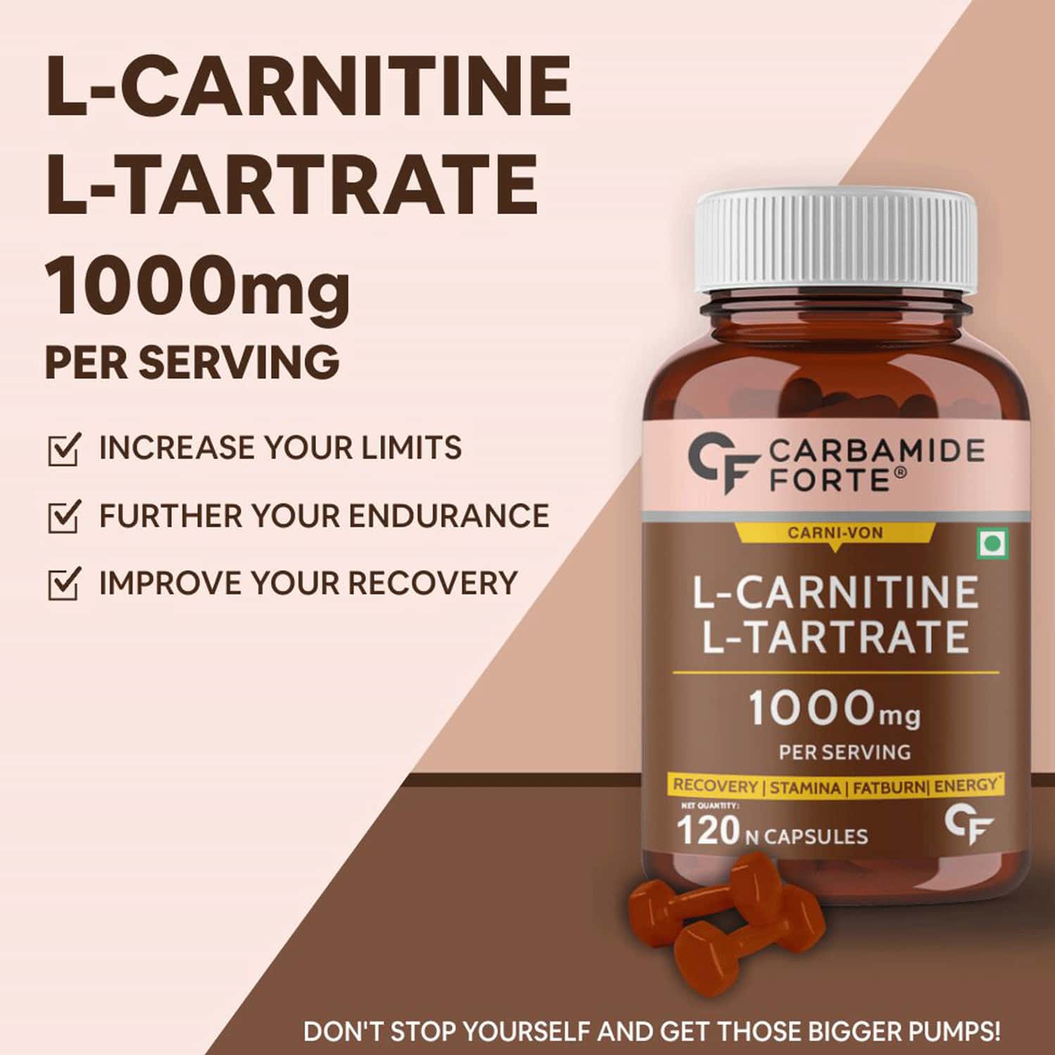 Buy CARBAMIDE FORTE L-CARNITINE SUPPLEMENT 1000MG WITH L TARTRATE-120 ...