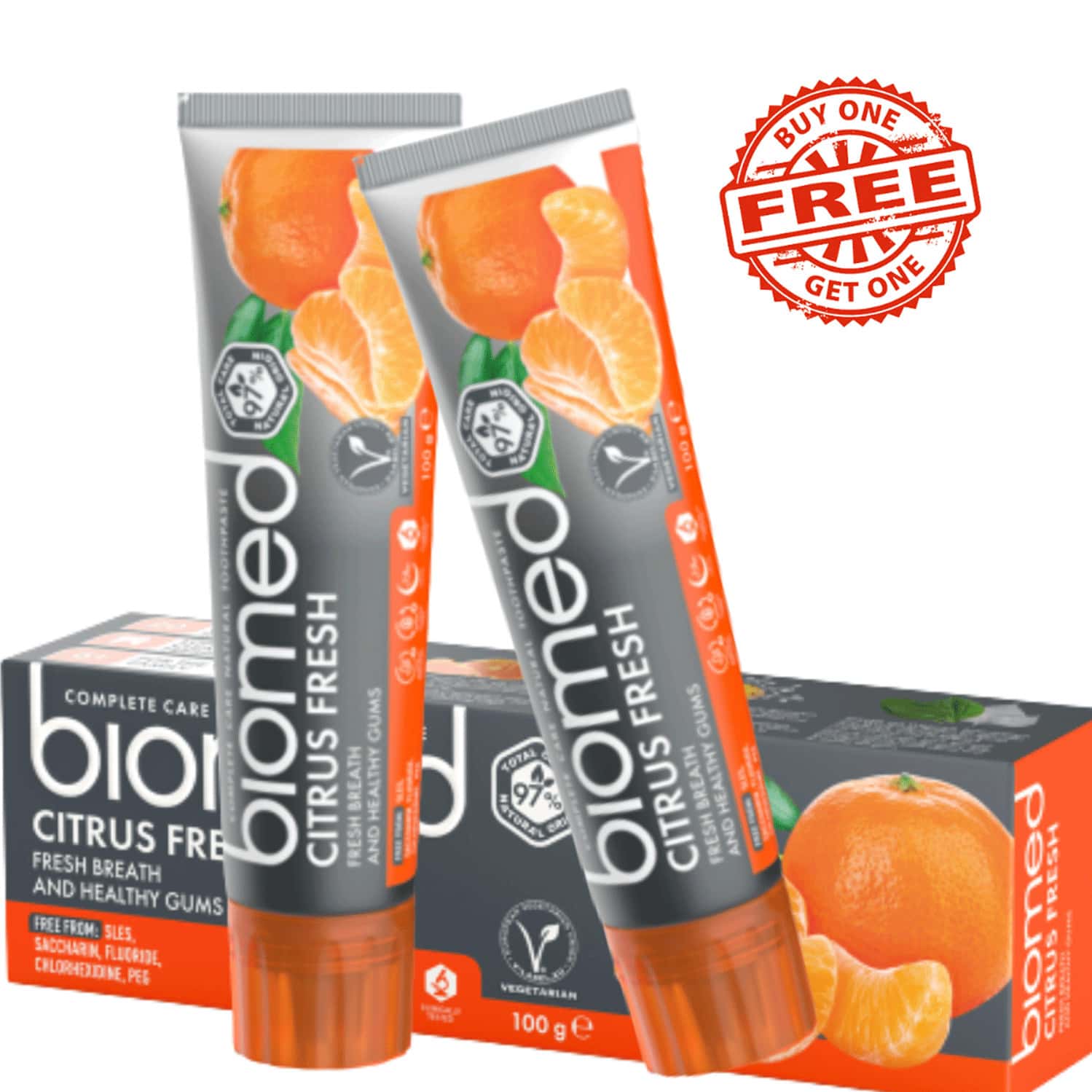 Buy BIOMED COMPLETECARE CITRUS FRESH TOOTHPASTE - BUY ONE GET ONE FREE ...