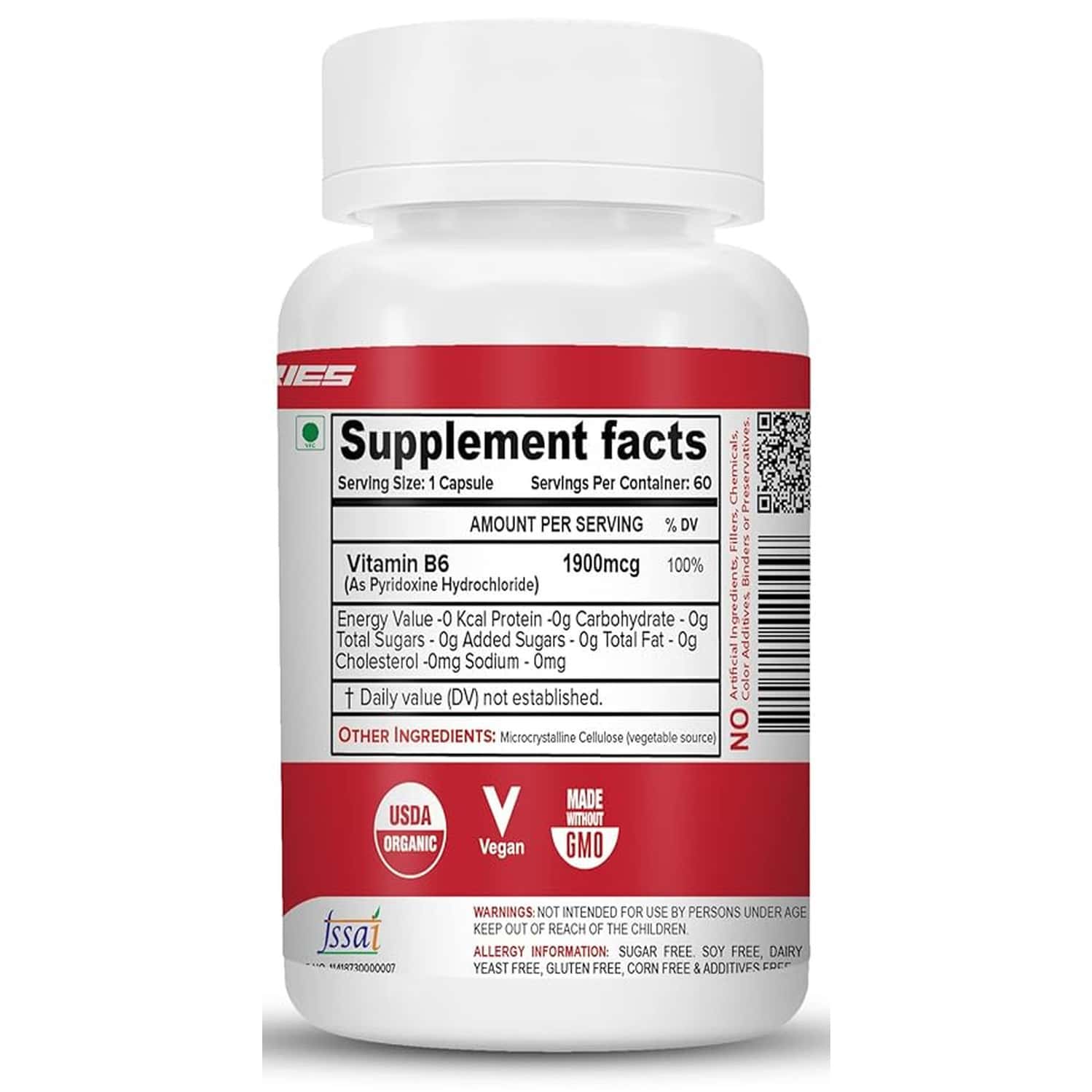 Buy NUTRIJA VITAMIN B6 (60 CAPSULES) Online & Get Upto 60% OFF at PharmEasy