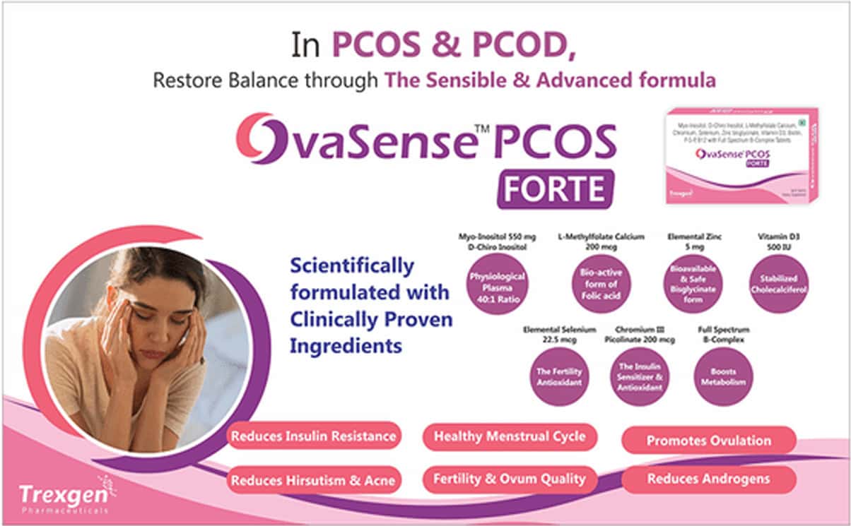 Buy TREXGEN OVASENSE PCOS FORTE MYO-INOSITOL D-CHIRO INOSITOL TABLETS ...