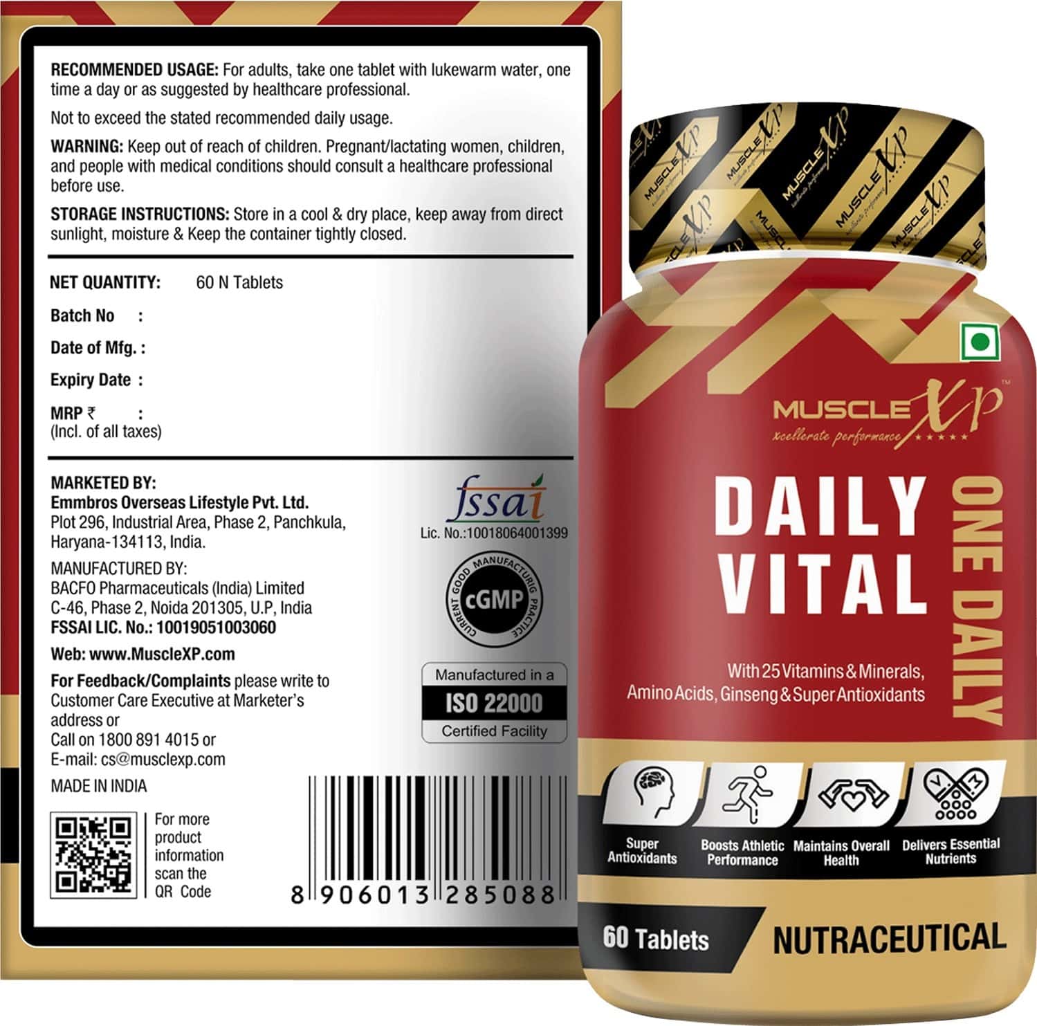 Buy MUSCLEXP DAILY VITAL MULTIVITAMIN 60 TABLETS Online & Get Upto 60% ...