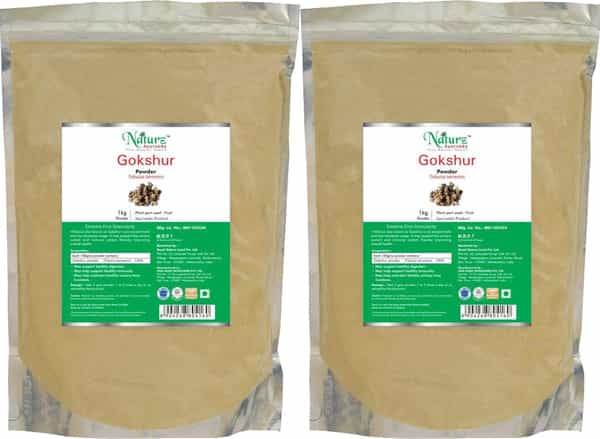 Buy NATURZ AYURVEDA GOKSHUR POWDER - 1 KG VALUE PACK OF 2 Online & Get ...