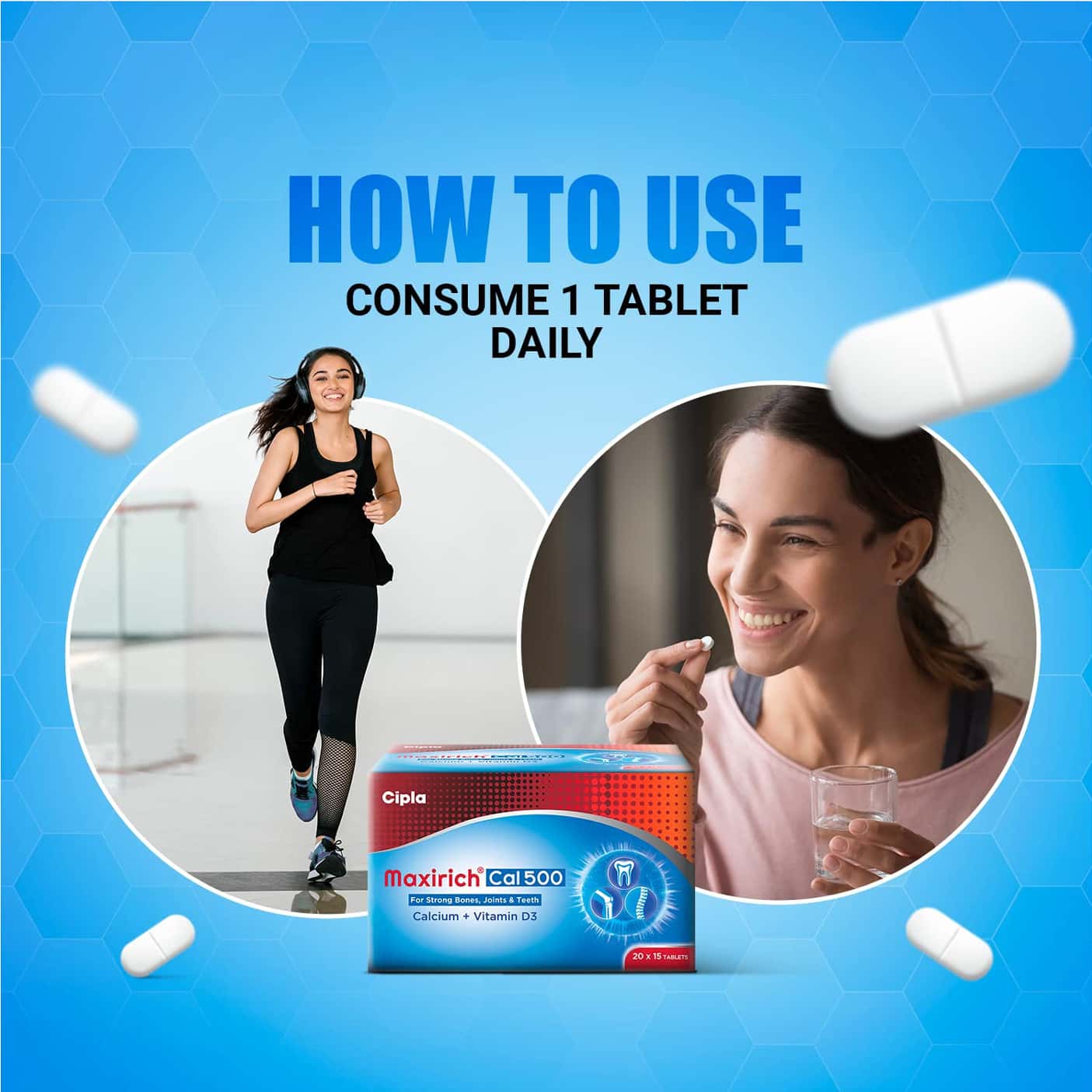 Buy MAXIRICH CAL 500 STRIP OF 15 Online & Get Upto 60% OFF at PharmEasy