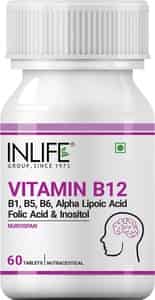 Buy INLIFE VITAMIN B12 1500 MCG WITH B1, B5, B6, FOLIC ACID, INOSITOL ...