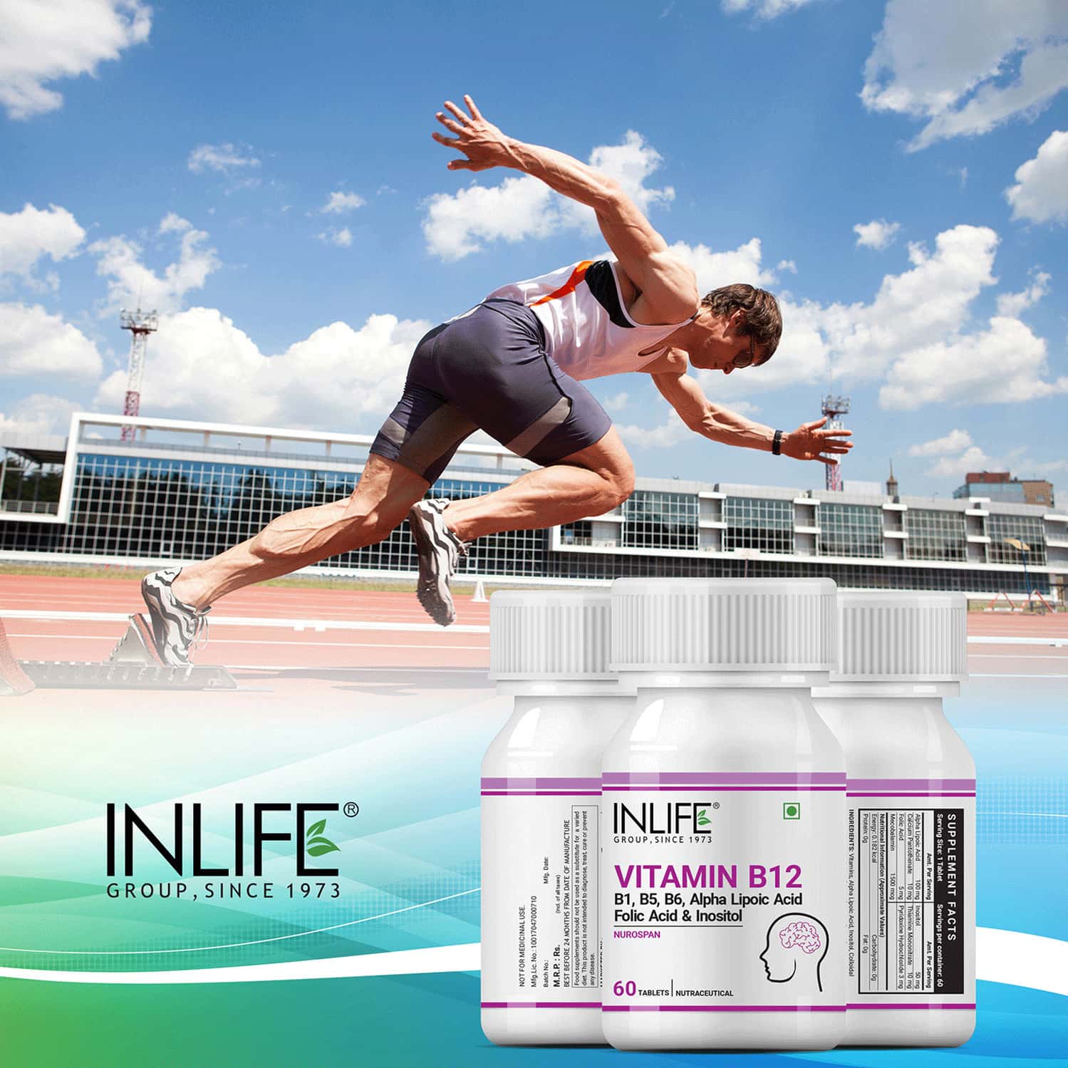 Buy INLIFE VITAMIN B12 1500 MCG WITH B1 B5 B6 FOLIC ACID INOSITOL ...