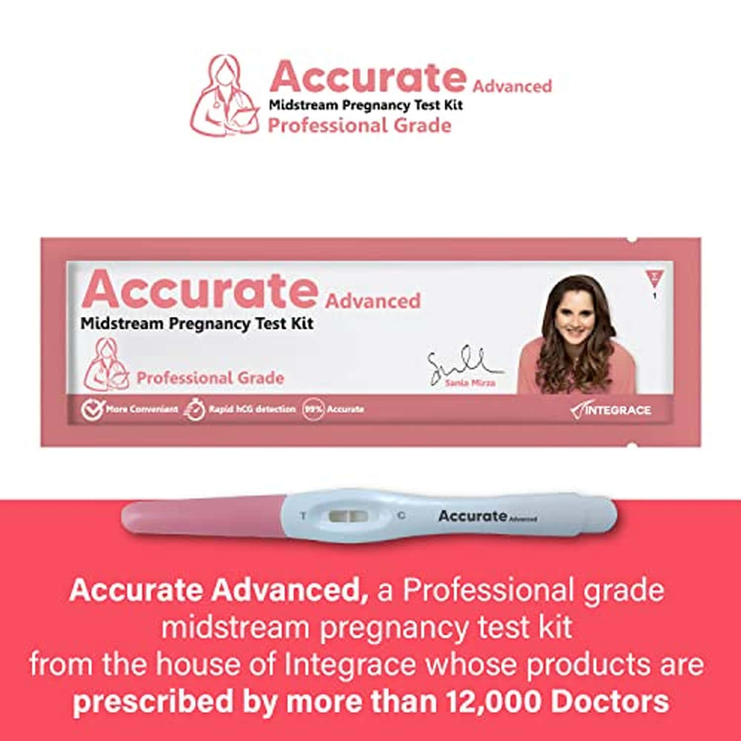 Buy ACCURATE ADVANCED (PACK OF 3) | ONE STEP MIDSTREAM URINE HCG ...
