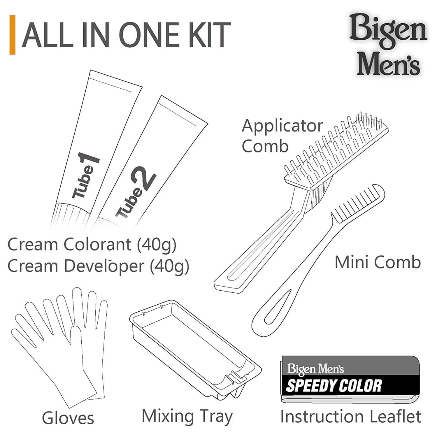 Buy BIGEN MEN'S BEARD COLOR NATURAL BLACK B101 40G & BIGEN MEN'S SPEEDY ...