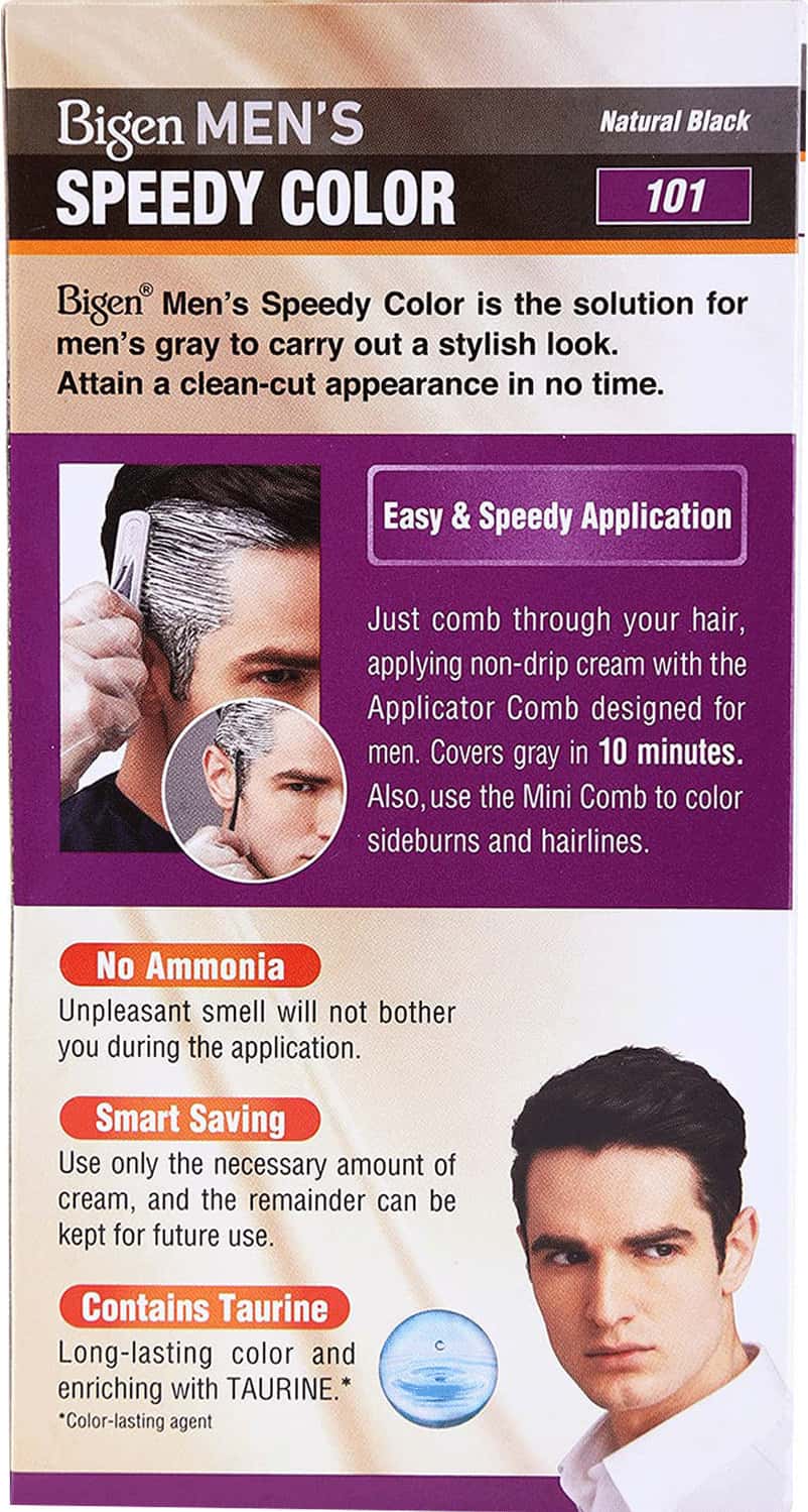 Buy BIGEN MEN'S BEARD COLOR NATURAL BLACK B101 40G & BIGEN MEN'S SPEEDY ...