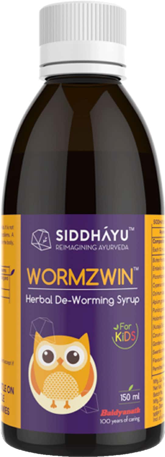 Buy SIDDHAYU WORMZWIN (BY BAIDYANATH) DEWORMING SYRUP FOR KIDS 150 ML ...
