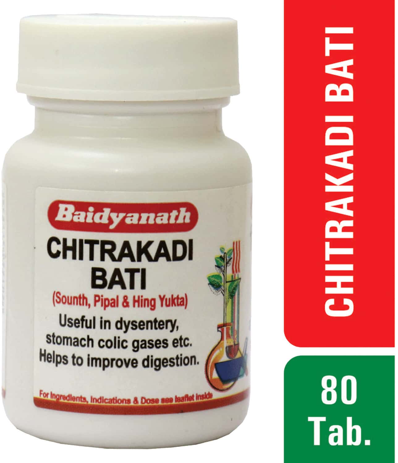 Buy BAIDYANATH NAGPUR CHITRAKADI BATI - 80 TABLETS (PACK OF 3) Online ...