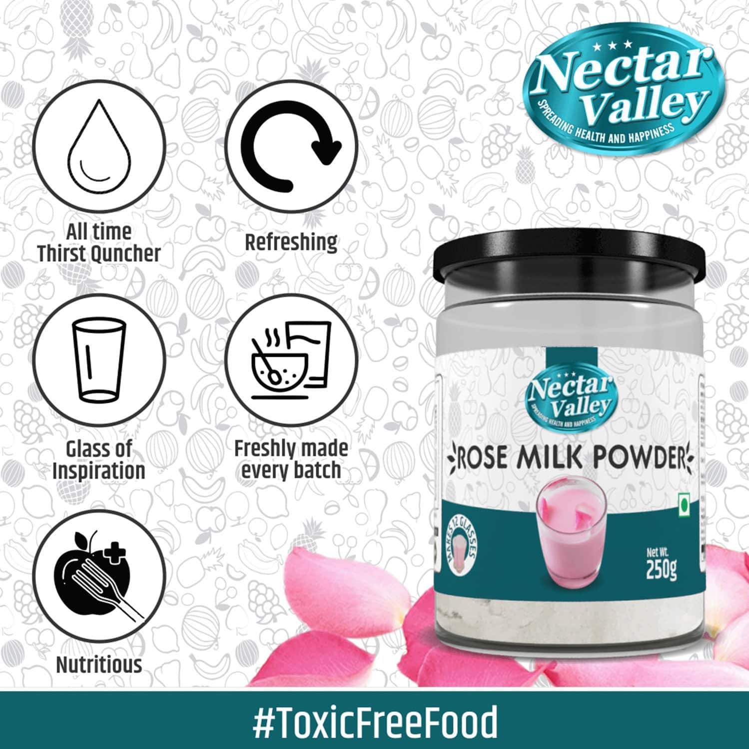 Buy NECTAR VALLEY ROSE MILK POWDER | NO REFINED SUGAR ADDED | MAKES 12 ...