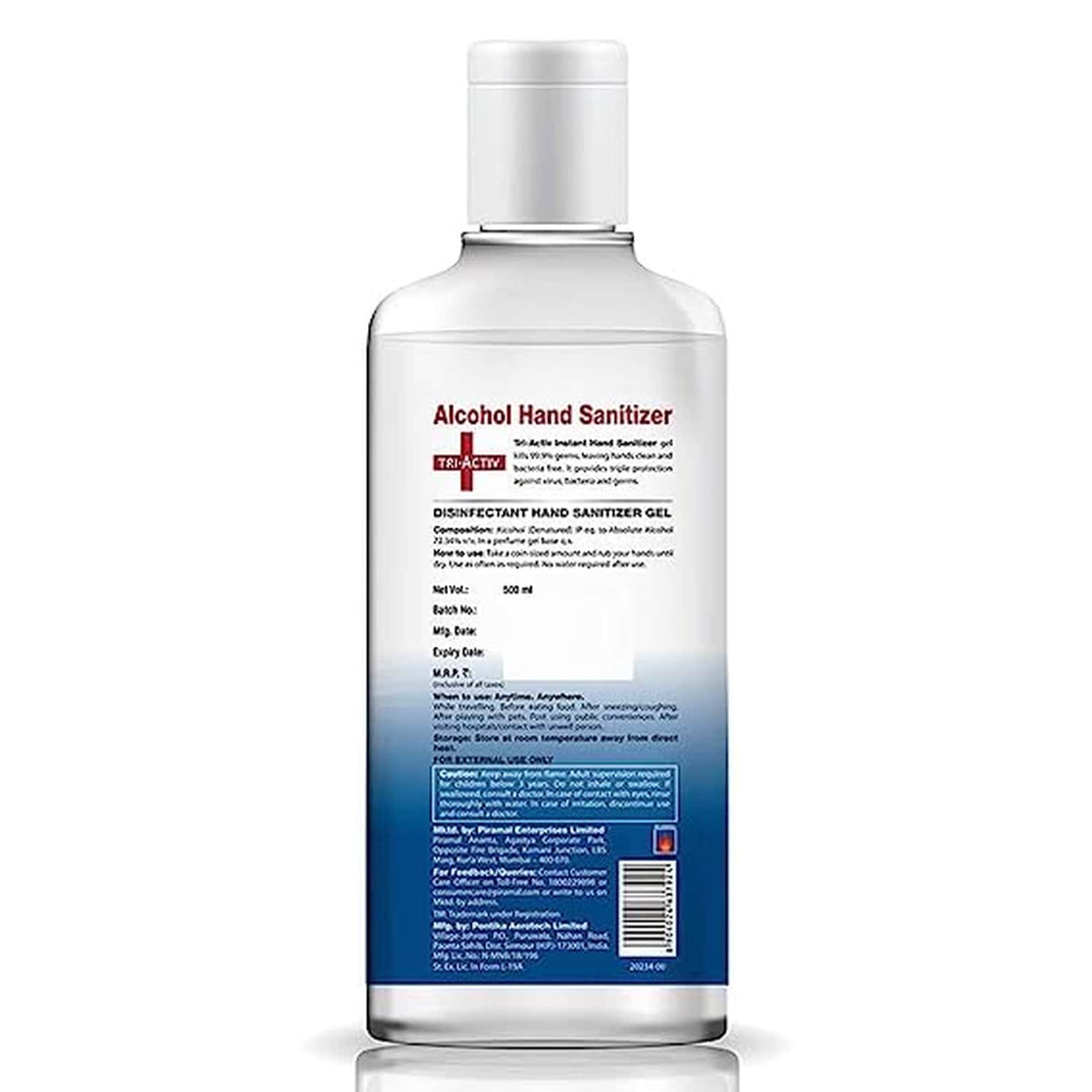 Buy TRI-ACTIV HAND SANITIZER 250ML (PACK OF 4), WHITE Online & Get Upto ...