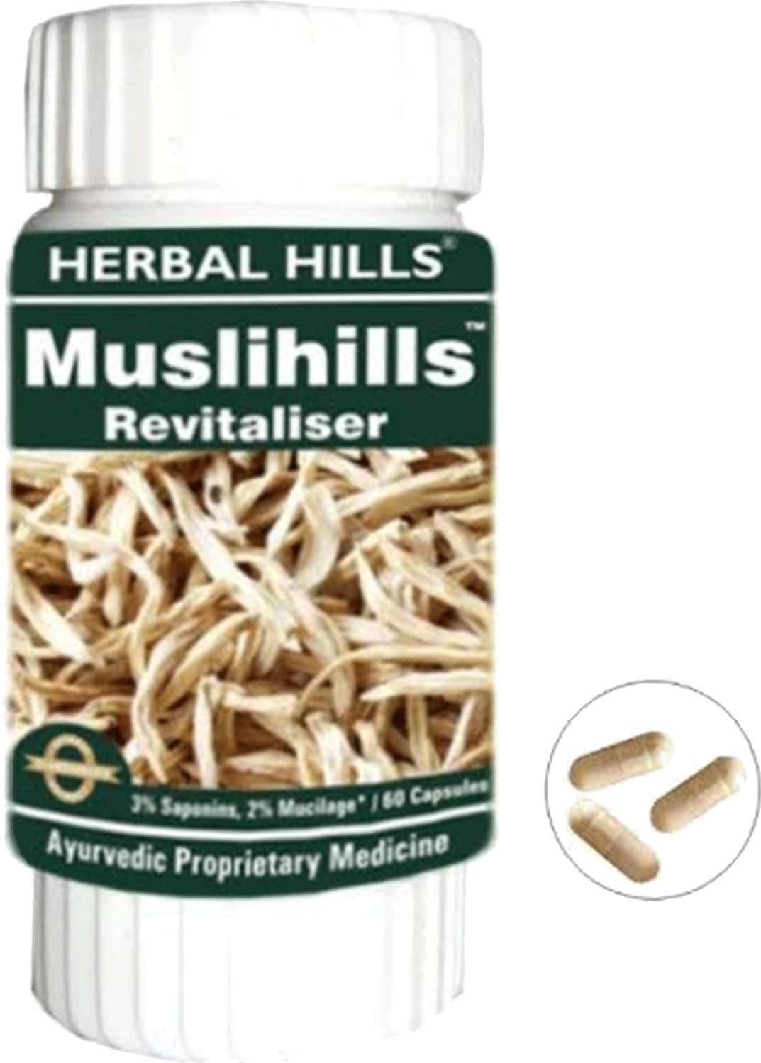 Buy HERBAL HILLS MUSLI CAPSULE 60 (PACK OF 4) SAFED MUSLI CAPSULES ...
