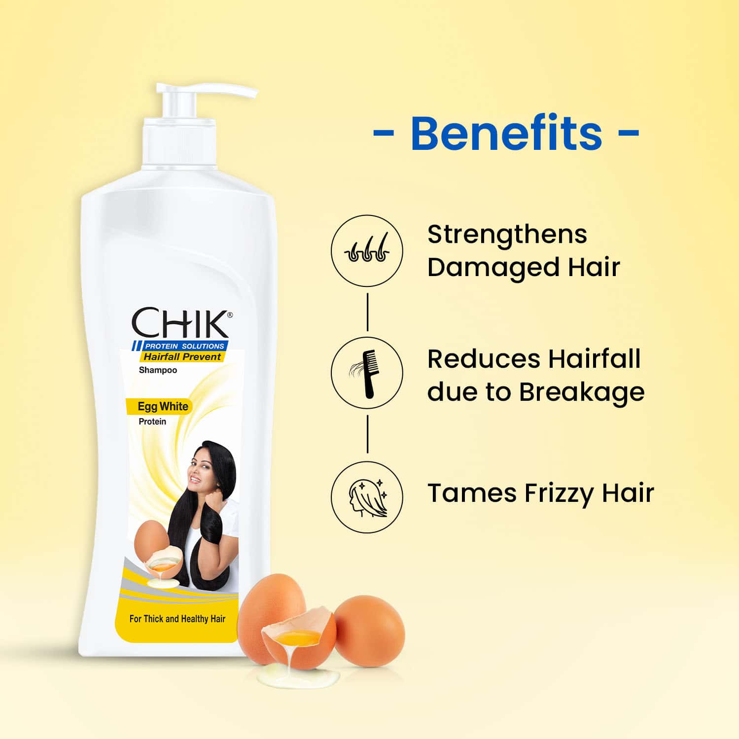 Buy CHIK PROTEIN SOLUTION HAIRFALL PREVENT SHAMPOO, WITH EGG WHITE, FOR ...