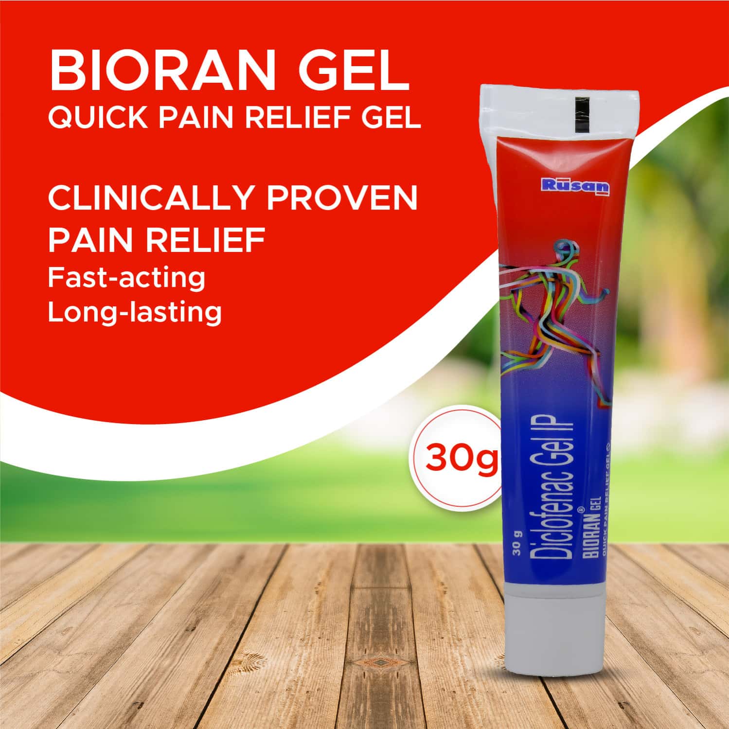 Buy RUSAN BIORAN QUICK PAIN RELIEF GEL FOR INSTANT RELIEF | PACK OF 5 ...