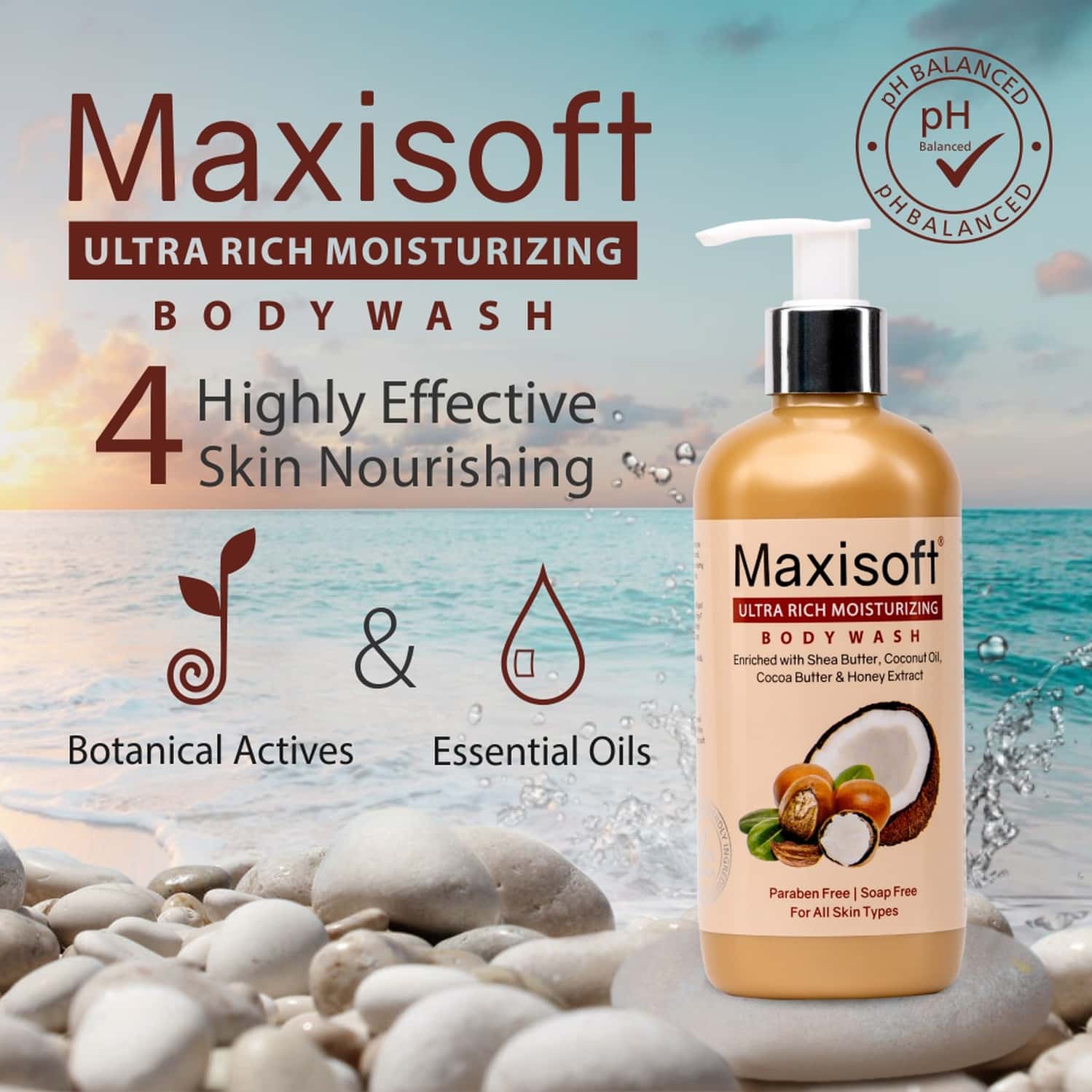 Buy MAXISOFT ULTRA RICH MOISTURIZING BODY WASH (300 ML PACK OF 4 ...