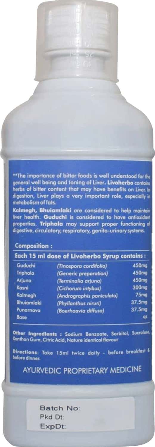 Buy VED TATTVA LIVOHERBO SYRUP 500ML | NATURAL SYRUP FOR LIVER SUPPORT ...