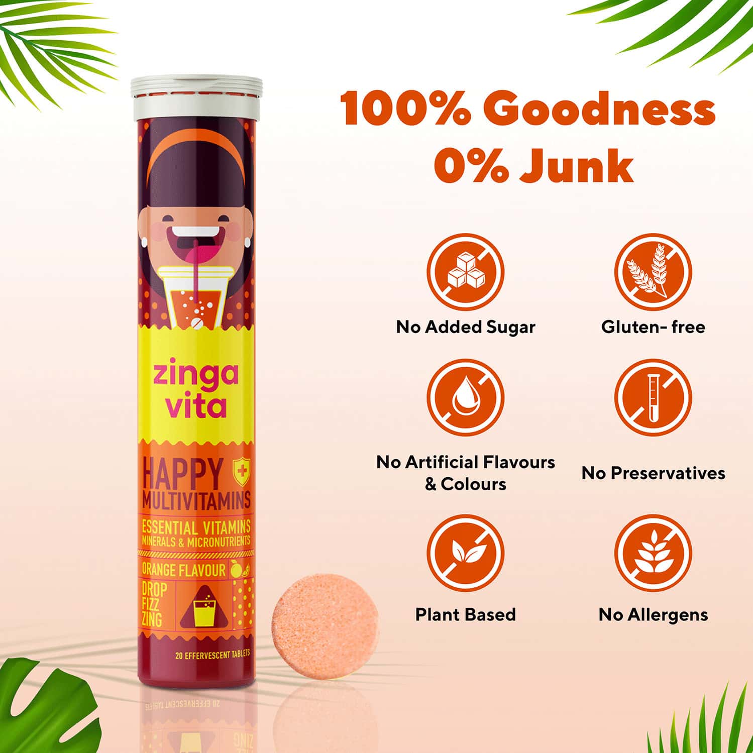 Buy ZINGAVITA MULTIVITAMIN FOR KIDS HEALTHY GROWTH IMMUNITY BOOSTER 20 ...