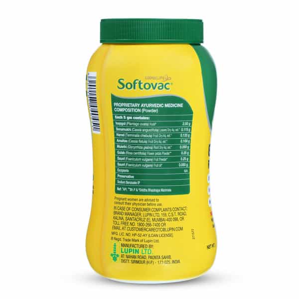 Buy SOFTOVAC CONSTIPATION POWDER BOTTLE OF 450 G Online & Get Upto 60% ...