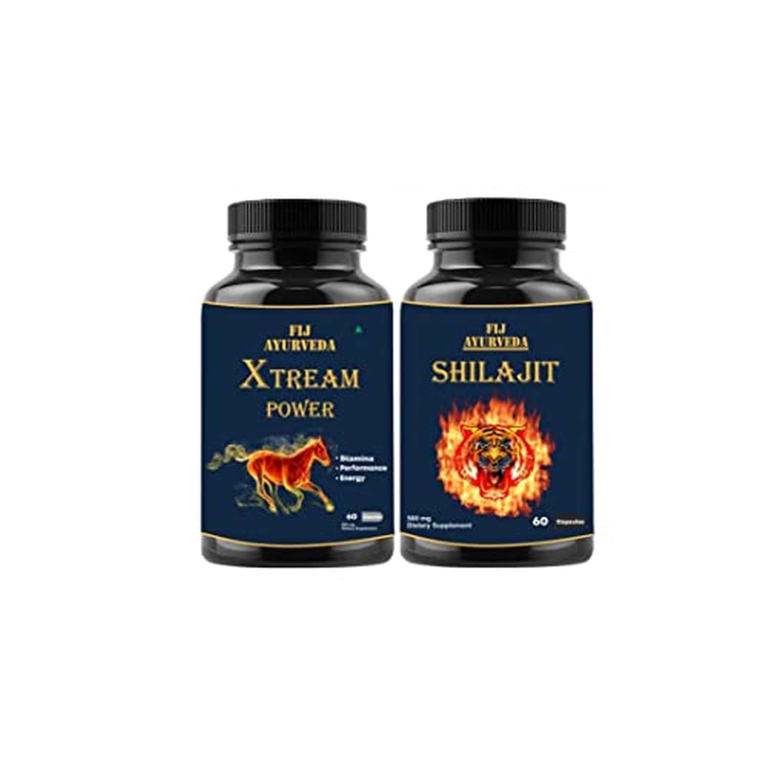 Buy FIJ AYURVEDA XTREAM POWER SHILAJIT/SHILAJEET CAPSULE - 500MG 60 CAPSULES (PACK OF 2) Online ...