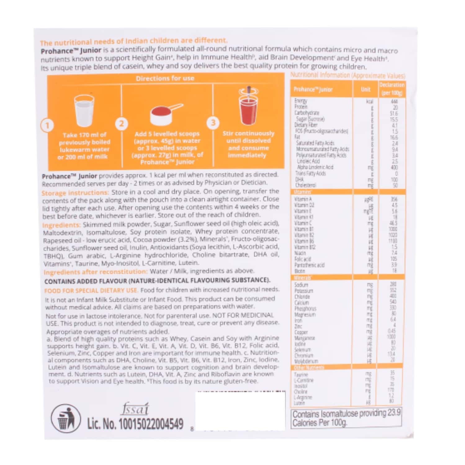 Buy PROHANCE JUNIOR CHOCOLATE POWDER 200 G Online & Get Upto 60% OFF at ...