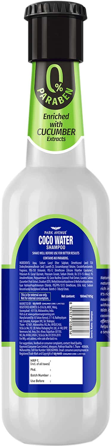 Buy PARK AVENUE COCO WATER SHAMPOO 180ML Online & Get Upto 60% OFF at ...