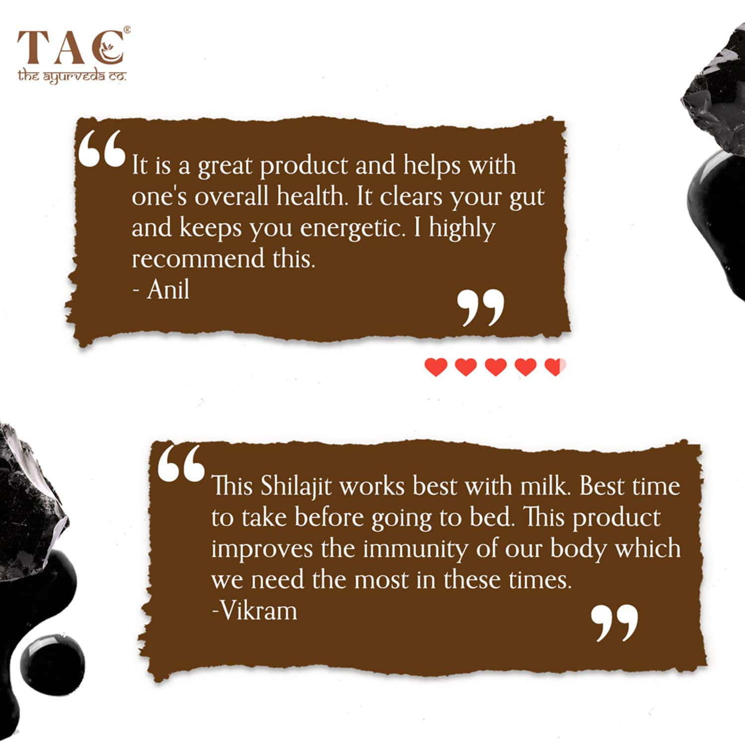 Buy TAC - THE AYURVEDA CO. 100% PURE & NATURAL SHILAJIT SUPPLEMENTS ...