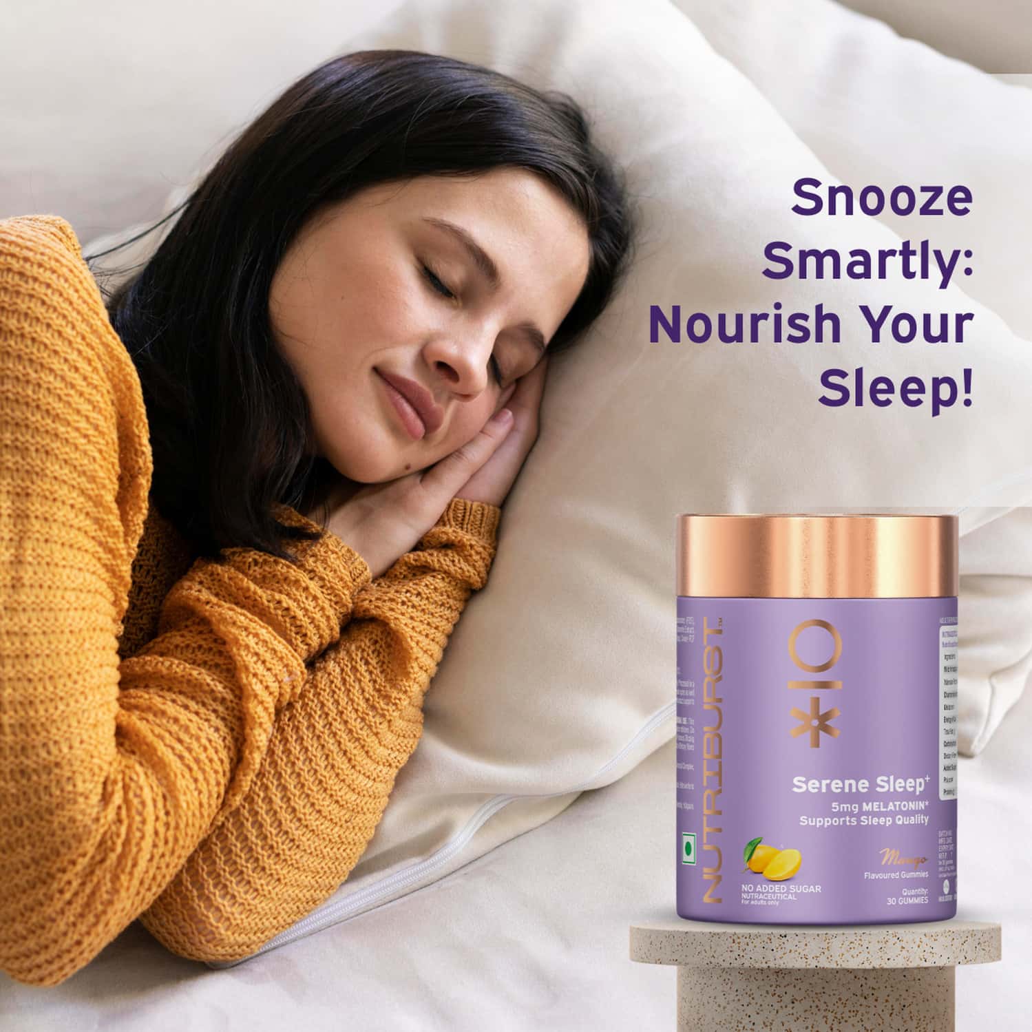 Buy NUTRIBURST SERENE SLEEP GUMMIES FOR QUALITY SLEEP & STRESS ...