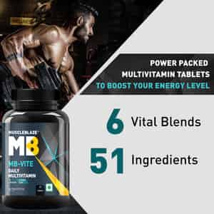 Buy MUSCLEBLAZE MB-VITE MULTIVITAMIN FOR IMMUNITY-100% RDA OF VIT C D ...