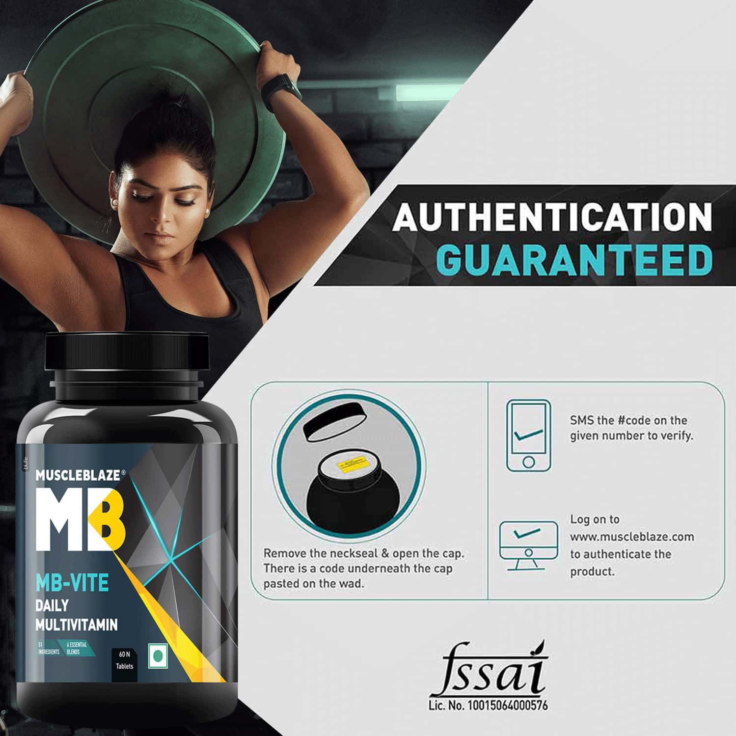 Buy MUSCLEBLAZE MB-VITE MULTIVITAMIN FOR IMMUNITY-100% RDA OF VIT C D ...