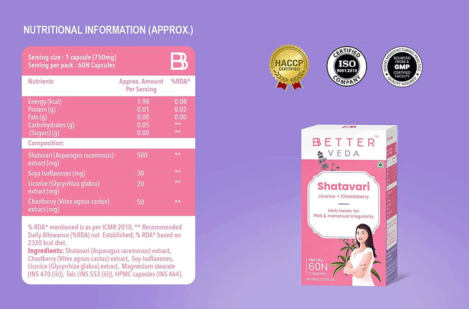 Buy BBETTER SHATAVARI 60 VEG CAPSULES Online & Get Upto 60% OFF at PharmEasy