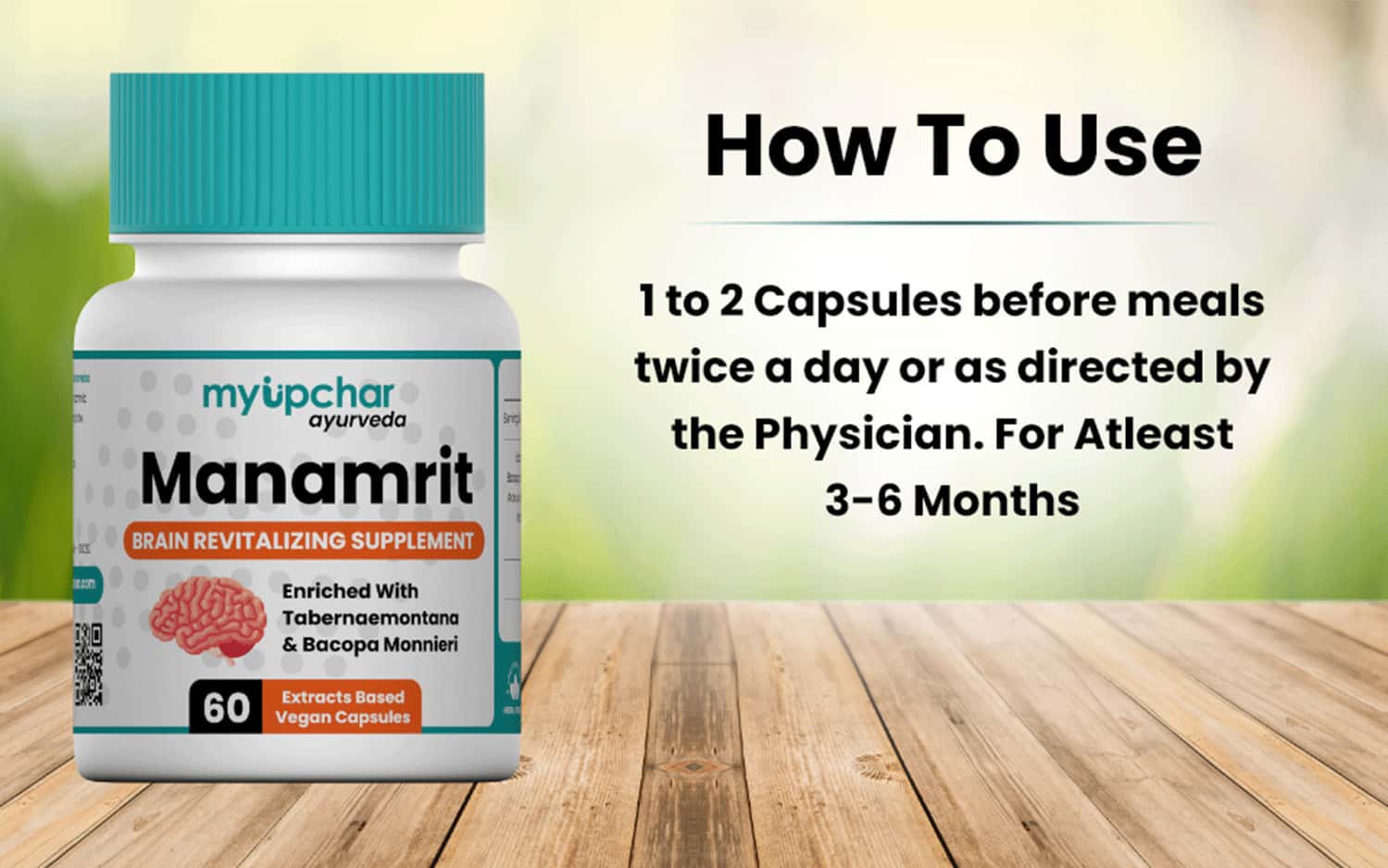 Buy MYUPCHAR AYURVEDA MANAMRIT BRAIN REVITALIZER CAPSULE Online & Get ...