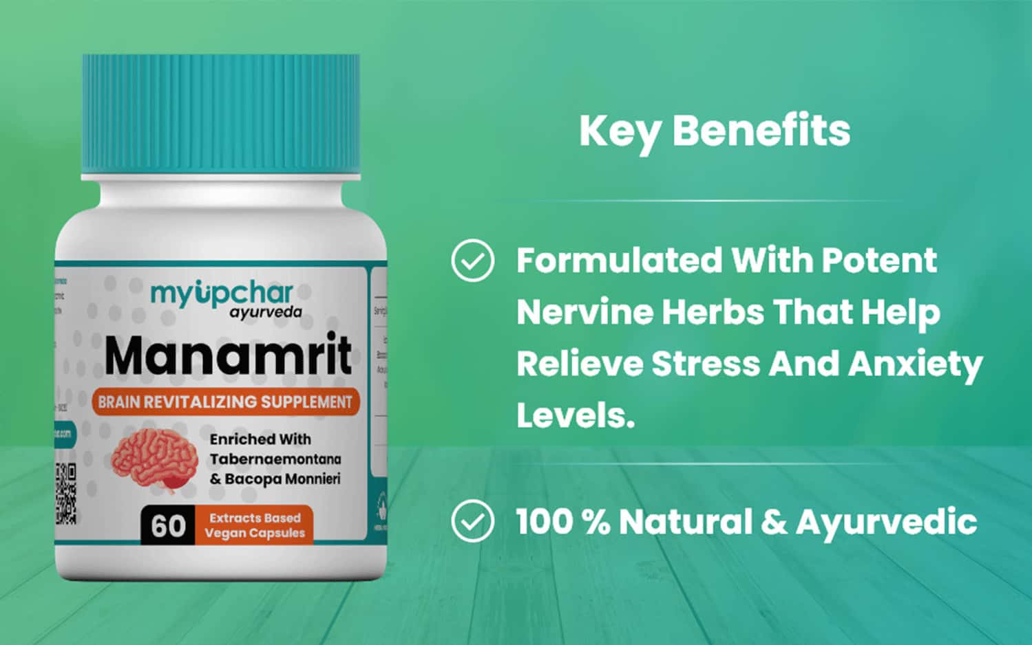 Buy MYUPCHAR AYURVEDA MANAMRIT BRAIN REVITALIZER CAPSULE Online & Get ...