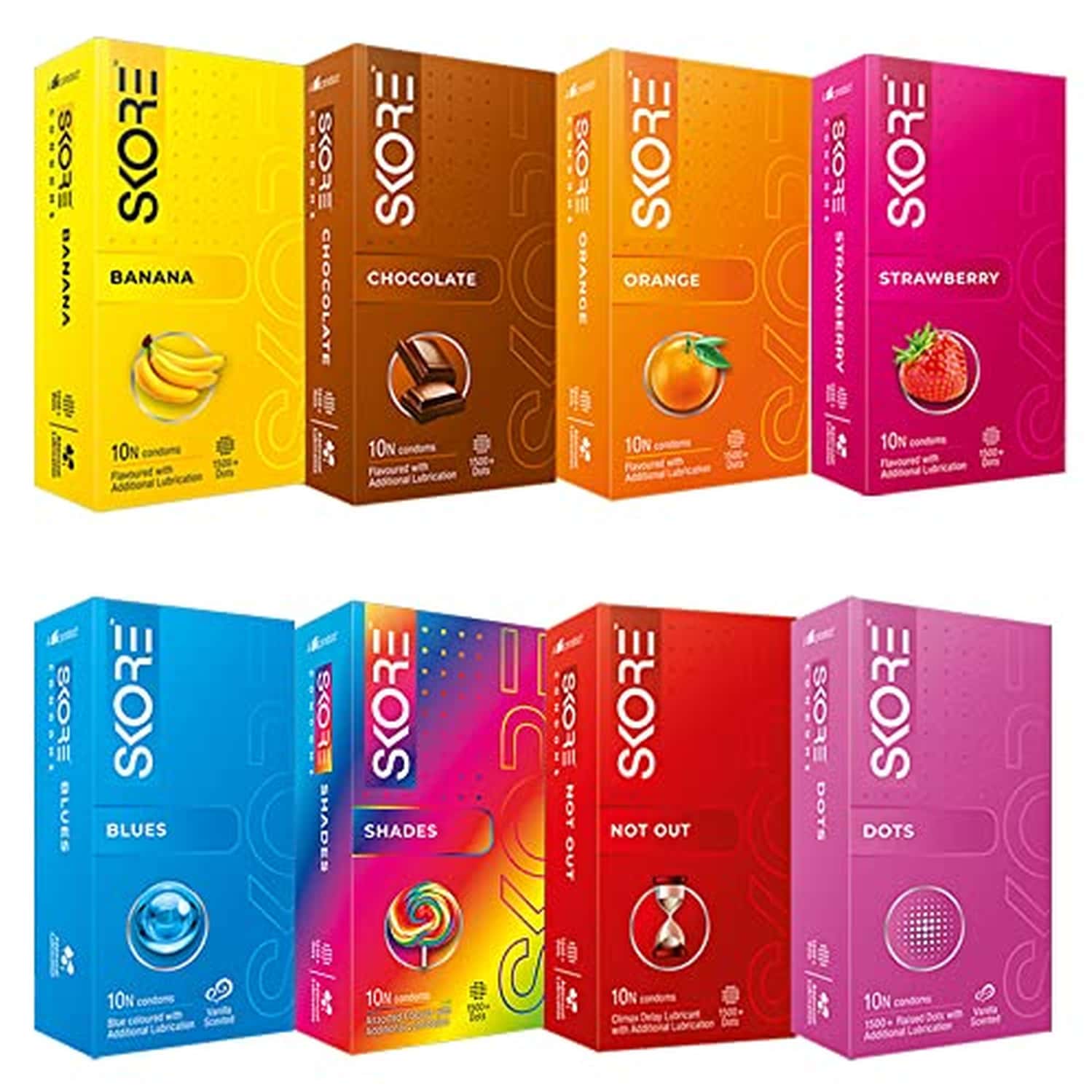 Buy SKORE NEW ADVENTURE PACK CONDOMS | FLAVOURED | COLOURED) - 10 ...