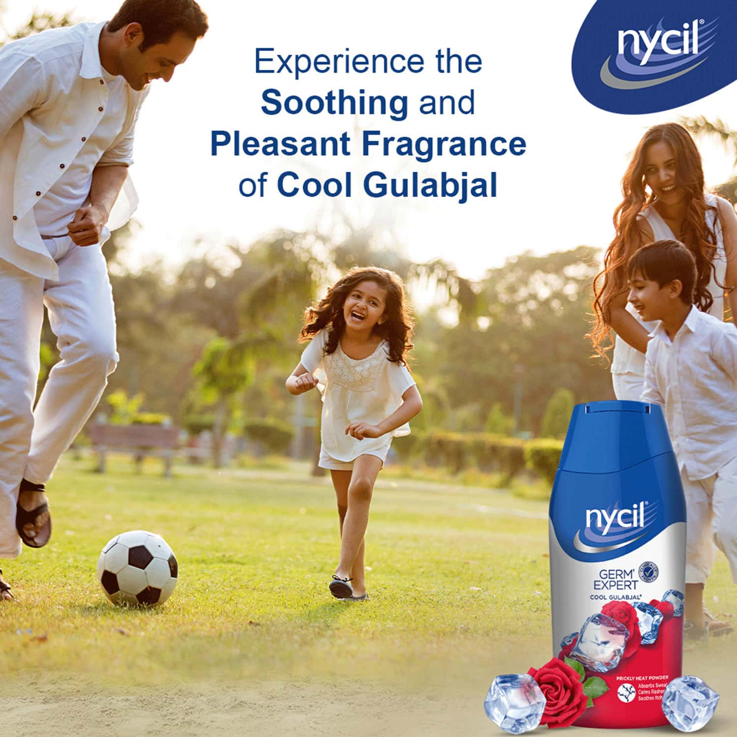 Buy NYCIL COOL GULABJAL PRICKLY HEAT TALCUM POWDER, 150G (GET NYCIL ...