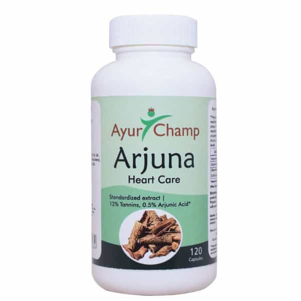Buy AYUR CHAMP - PACK OF 2 -ARJUNA CAPSULES | 500MG - 120 CAPSULES ...