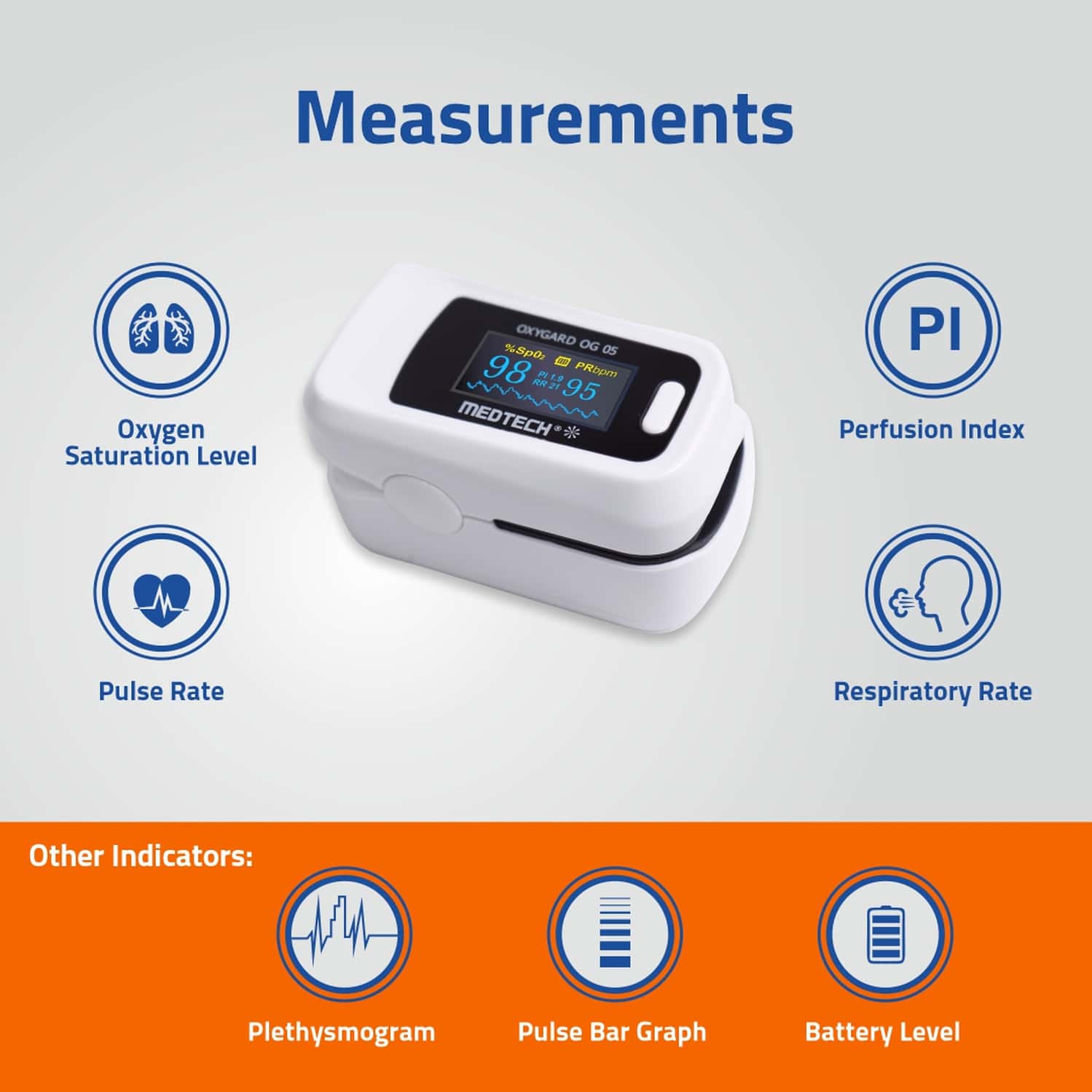 Buy MEDTECH PULSE OXIMETER OG 05 Online & Get Upto 60% OFF at PharmEasy
